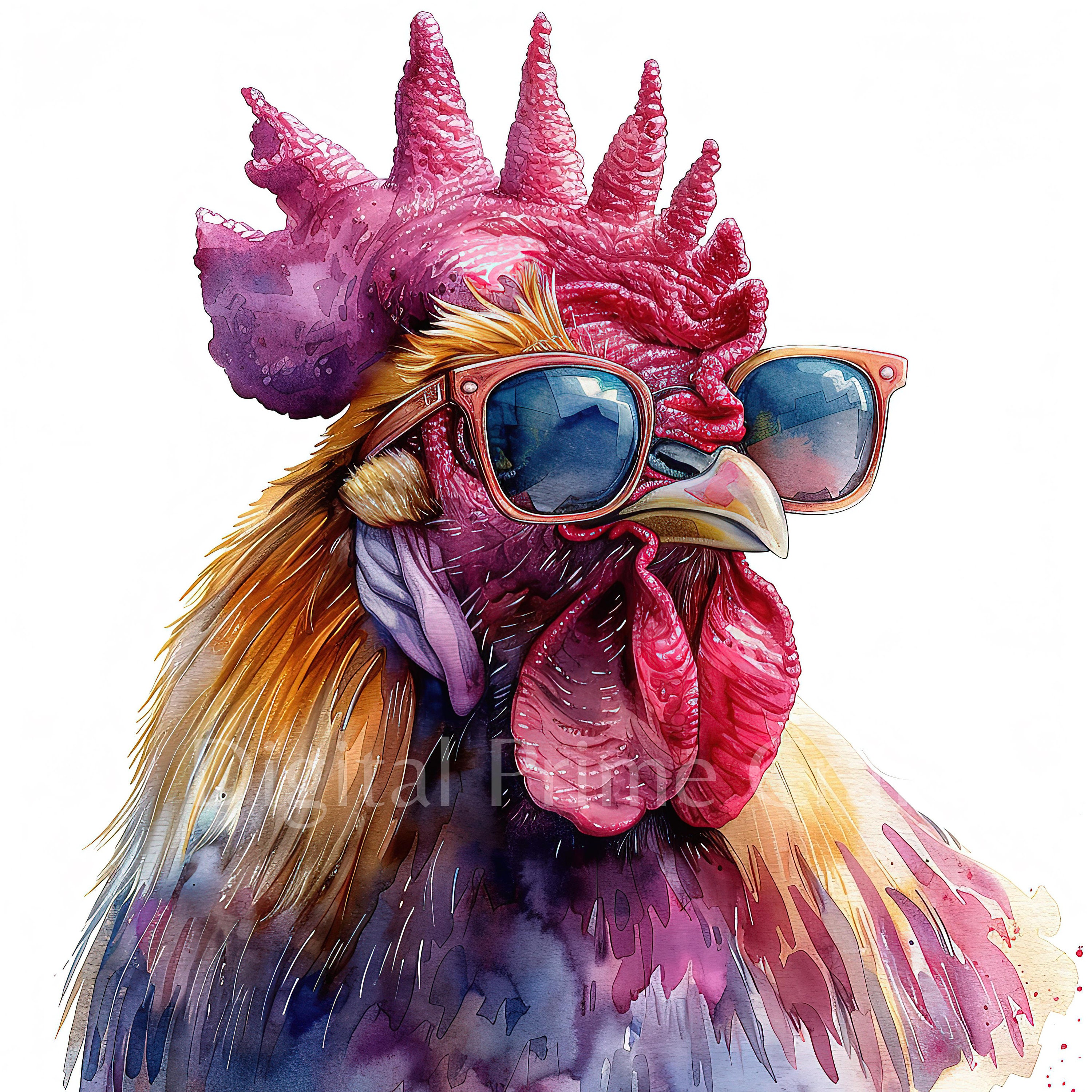 10 Chicken Clipart, Funny Animal Clipart, High Quality Jpgs, Digital ...
