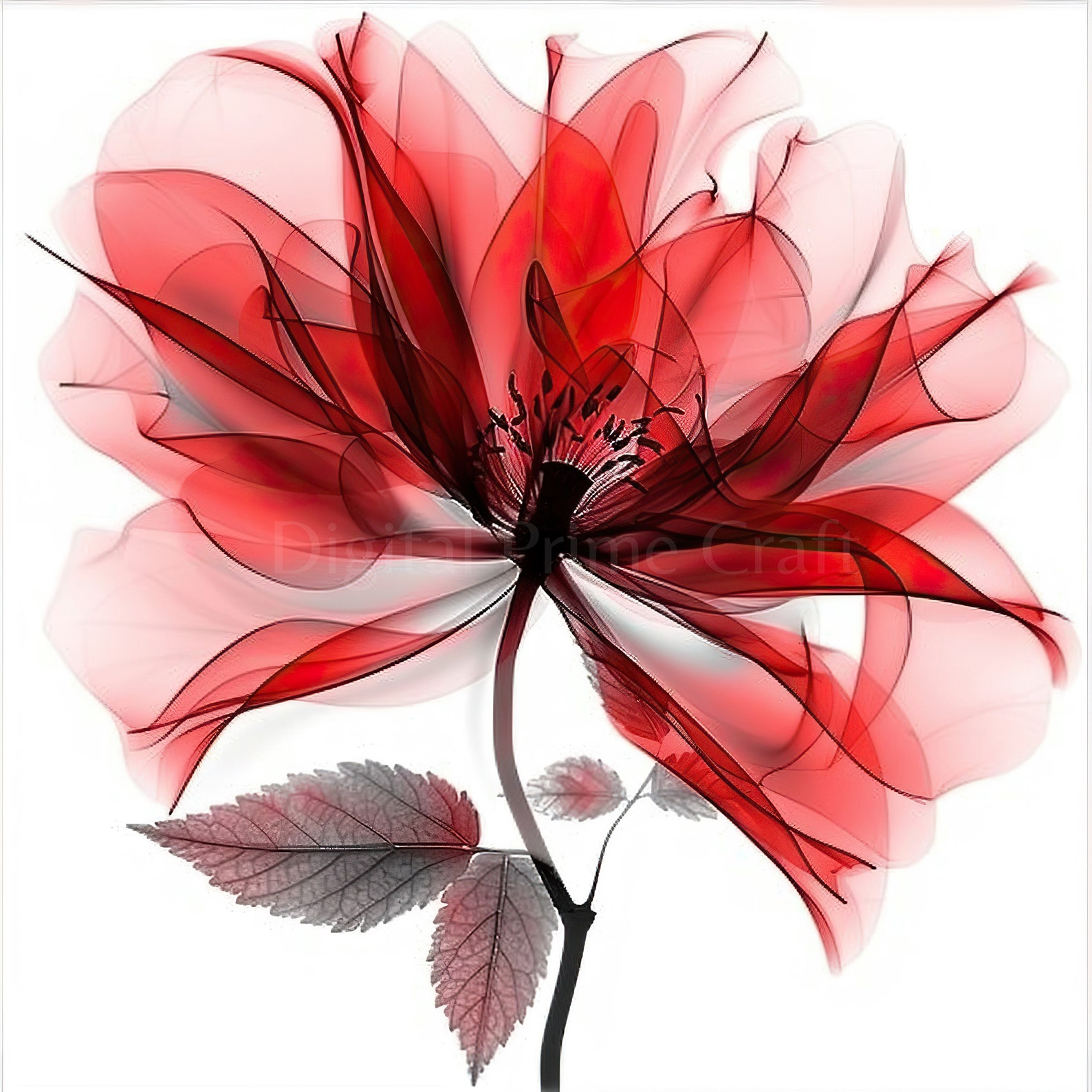 10 Flower Clipart, Abstract Flowers Clipart, High Quality Jpgs, Digital ...