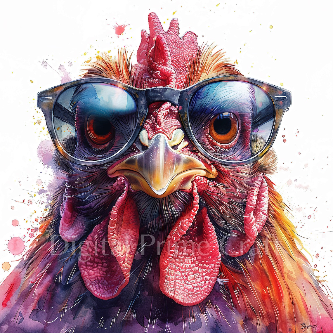 10 Chicken Clipart, Funny Animal Clipart, High Quality Jpgs, Digital ...
