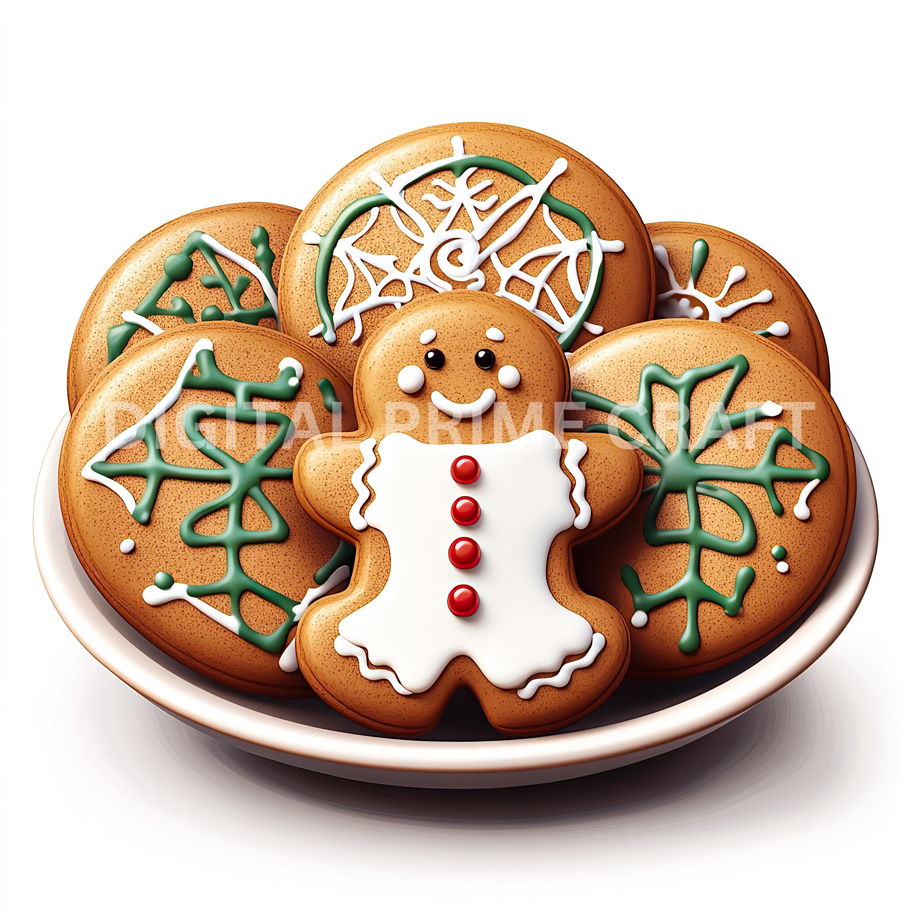 10 Christmas Cookies Clipart, Christmas Clipart, JPG Files, Digital ...