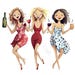 10 Party Clipart, Party Girls Clipart, Birthday Girl, High Quality Jpgs ...