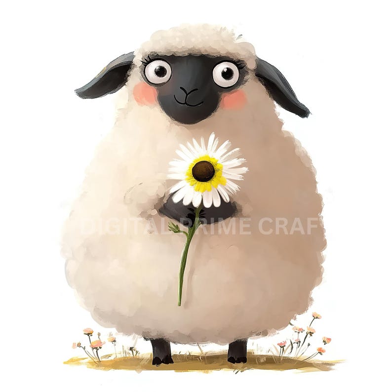 10 Sheep Clipart, Funny Animal Clipart, High Quality Jpgs, Digital ...