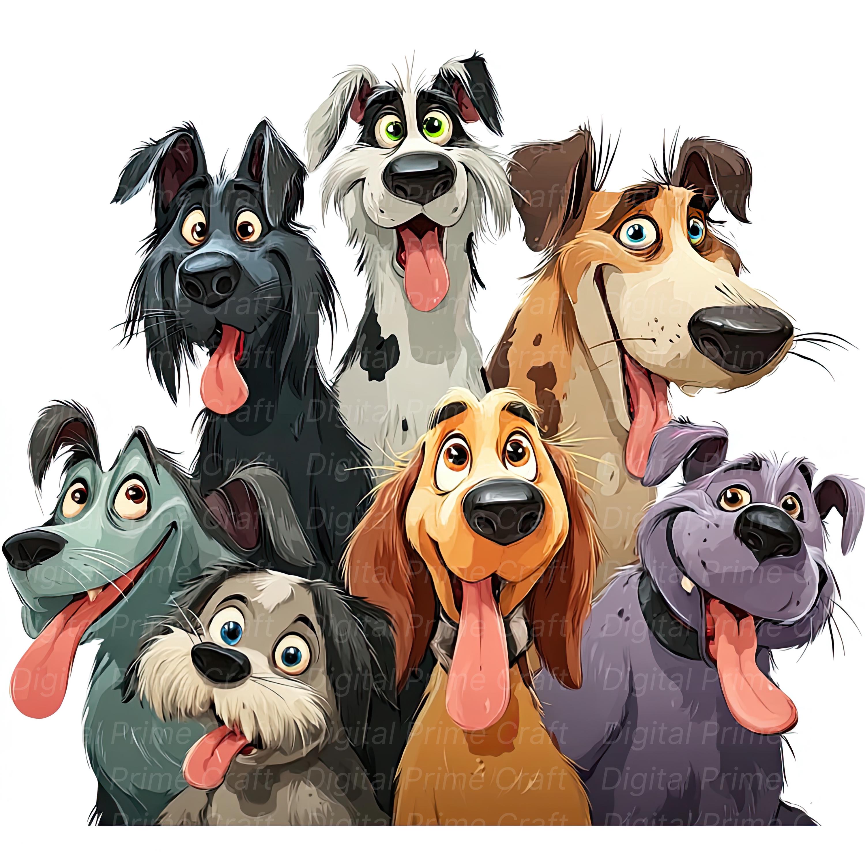 10 Dogs Clipart, Funny Animal Clipart, Funny Dog, High Quality Jpgs ...