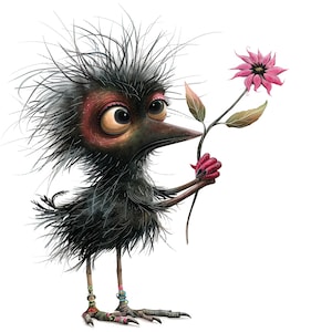 10 Crazy Bird Clipart, Funny Bird Clipart, High Quality Jpgs, Digital ...