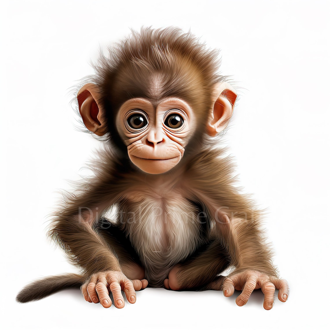Monkey Clipart Cute Animal Clipart 10 High Quality Jpgs Digital ...