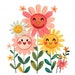 16 Happy Flowers Clipart, Smiling Flowers Clipart, High Quality Jpgs ...