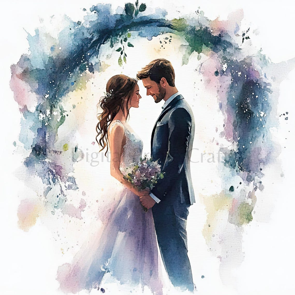 10 Wedding Clipart, Bride and Groom, High Quality Jpgs, Digital ...