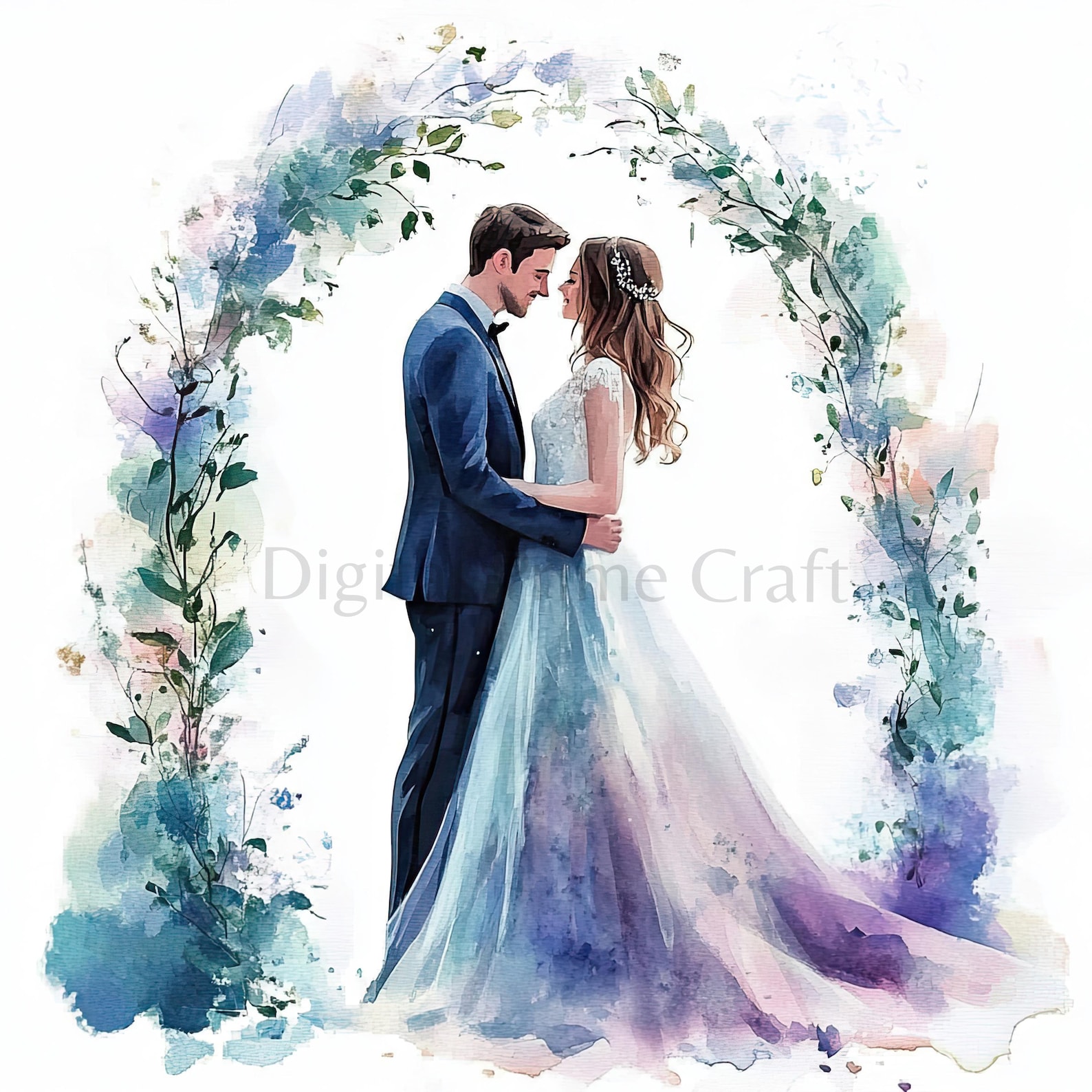 10 Wedding Clipart, Bride and Groom, High Quality Jpgs, Digital ...
