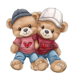 10 Teddy Bear Clipart, Friendship Clipart, Brothers Clipart, High ...
