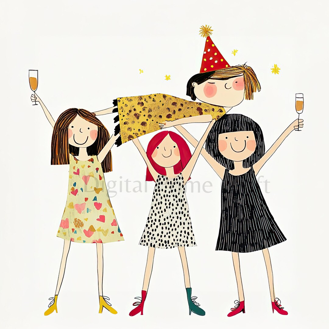 10 Quirky Birthday Girl Clipart, Birthday Clipart, Birthday Girl, High ...