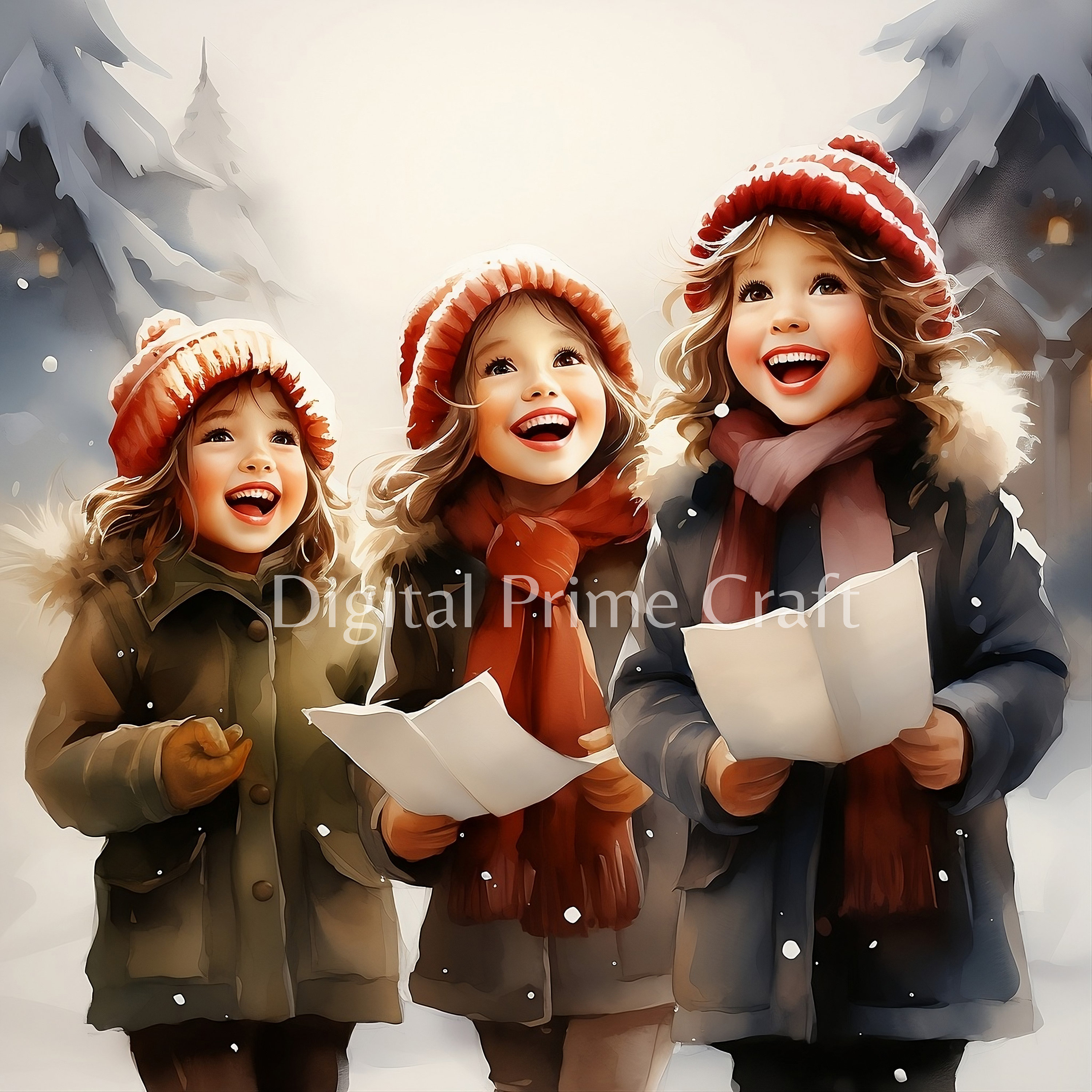 Christmas Clipart, Christmas Carol, 9 High Quality Jpgs, Digital ...