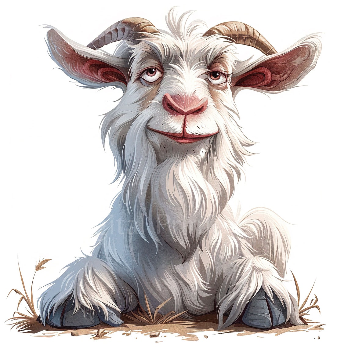 10 Goat Clipart, Funny Animal Clipart, High Quality Jpgs, Digital ...