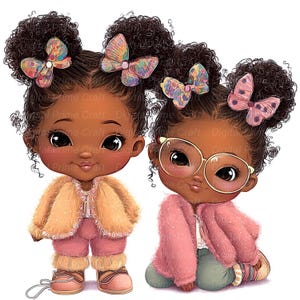 10 Cute African American Girls Clipart, Cute African Girls, High ...