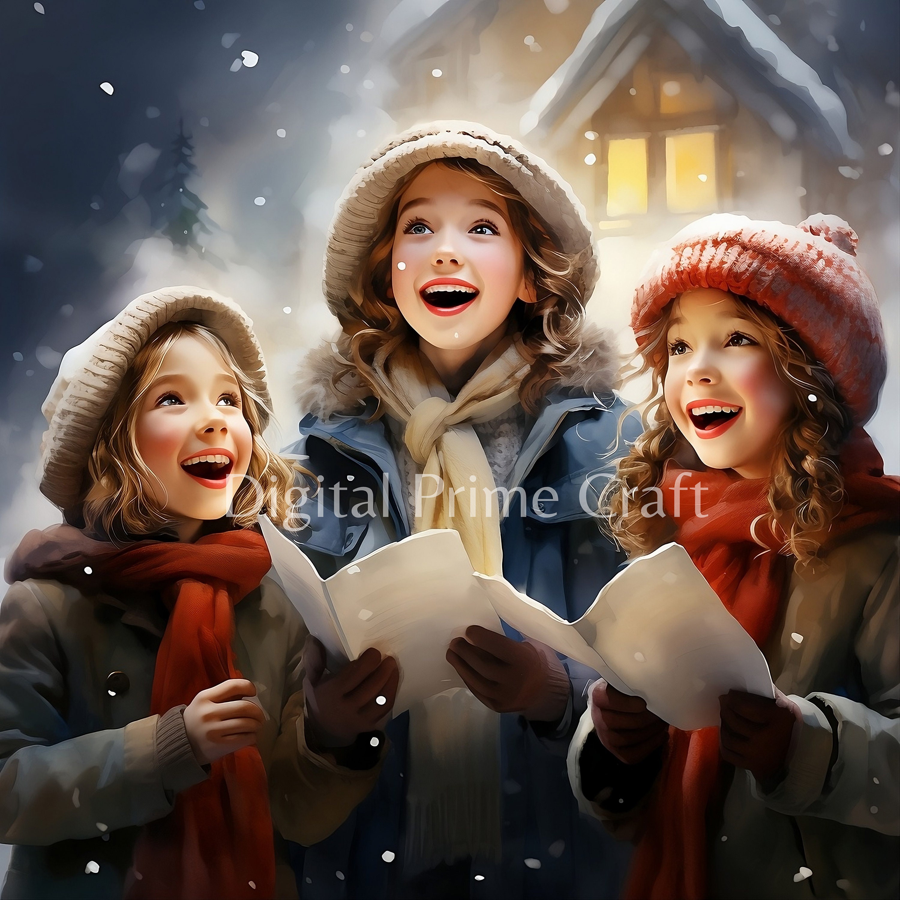 Christmas Clipart, Christmas Carol, 9 High Quality Jpgs, Digital ...