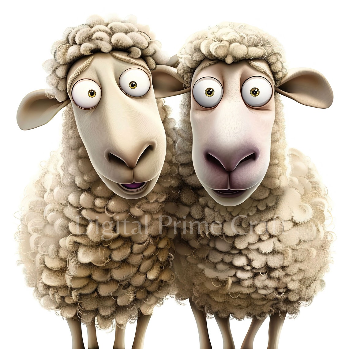 10 Funny Sheep Clipart, High Quality Jpgs, Digital Download, Watercolor ...