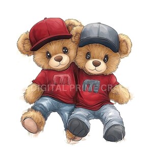 10 Teddy Bear Clipart, Friendship Clipart, Brothers Clipart, High ...
