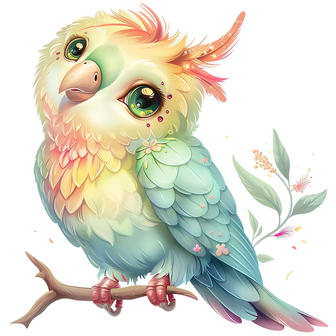 12 Bird Clipart, Cute Bird Clipart, High Quality Jpgs, Digital Download ...