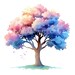 10 Tree Clipart, Colorful Tree Clipart, High Quality Jpgs, Digital ...