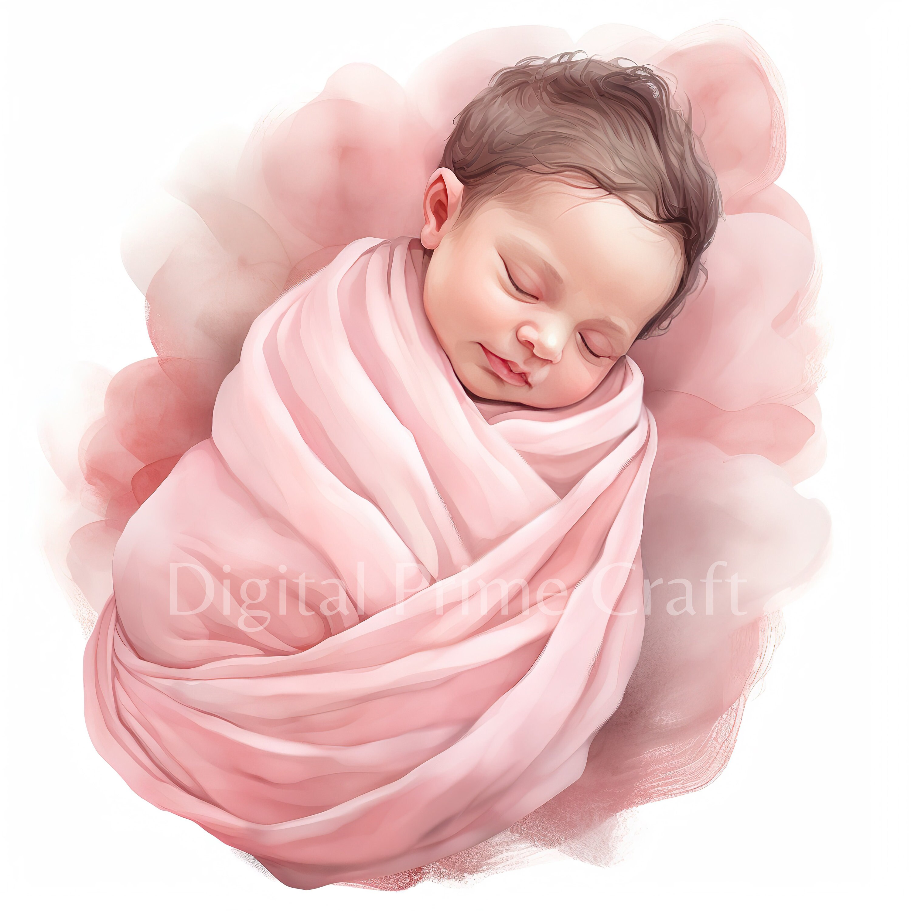 10 Baby Clipart, Newborn Baby Girl Clipart, Nursery Print, High Quality ...