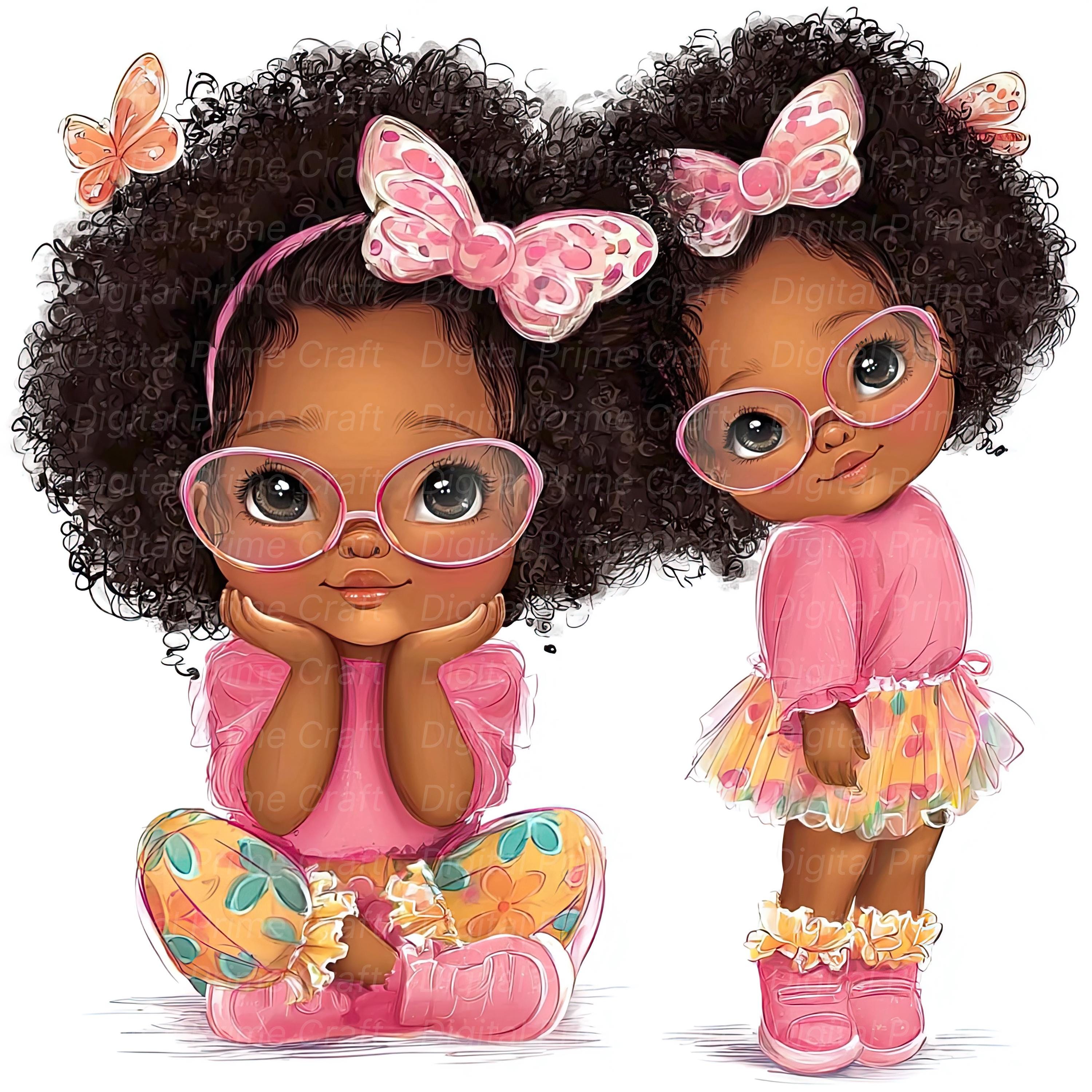 10 Cute African American Girls Clipart, Cute African Girls, High ...