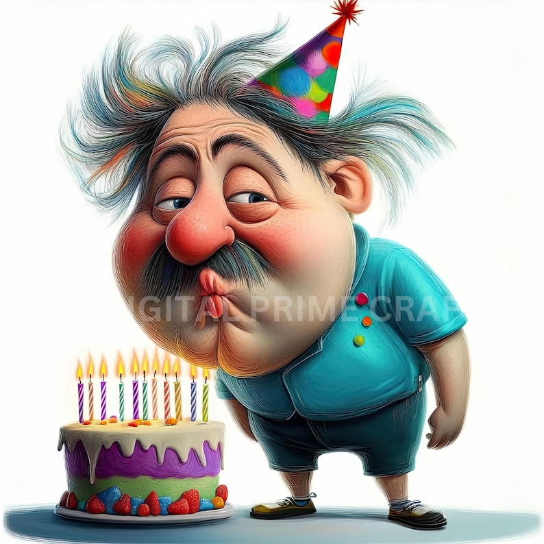 10 Quirky Funny Birthday Clipart, Birthday Clipart, High Quality Jpg ...