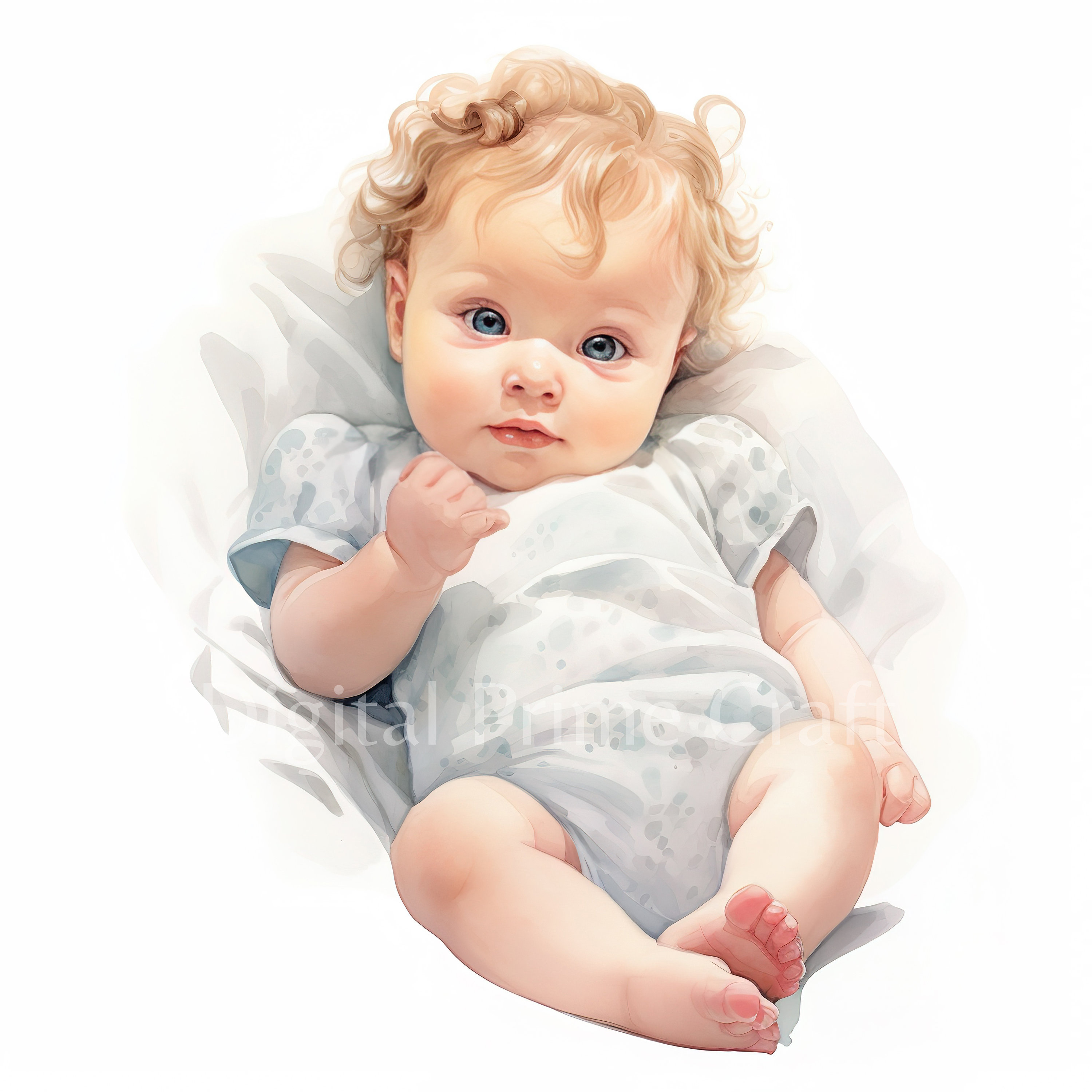 10 Baby Clipart, Newborn Baby Girl Clipart, Nursery Print, High Quality ...