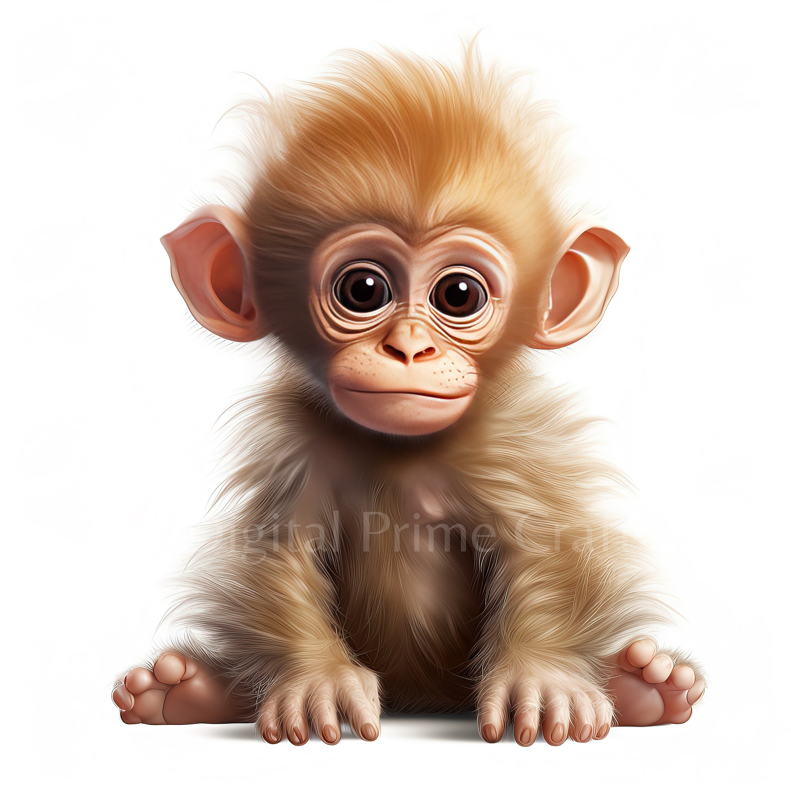 Monkey Clipart - Cute Animal Clipart - 10 High Quality Jpgs- Digital ...