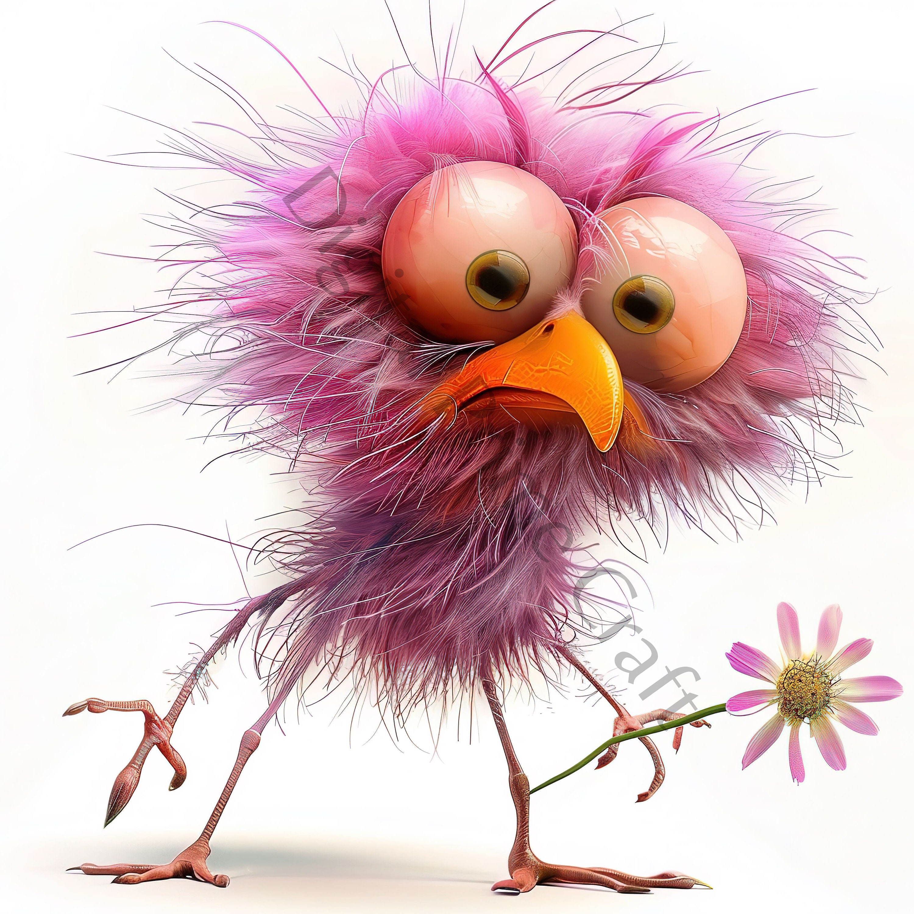 10 Crazy Pink Bird Clipart, Funny Bird Clipart, High Quality Jpgs ...