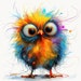 10 Crazy Colorful Bird Clipart, Funny Bird Clipart, High Quality Jpgs ...