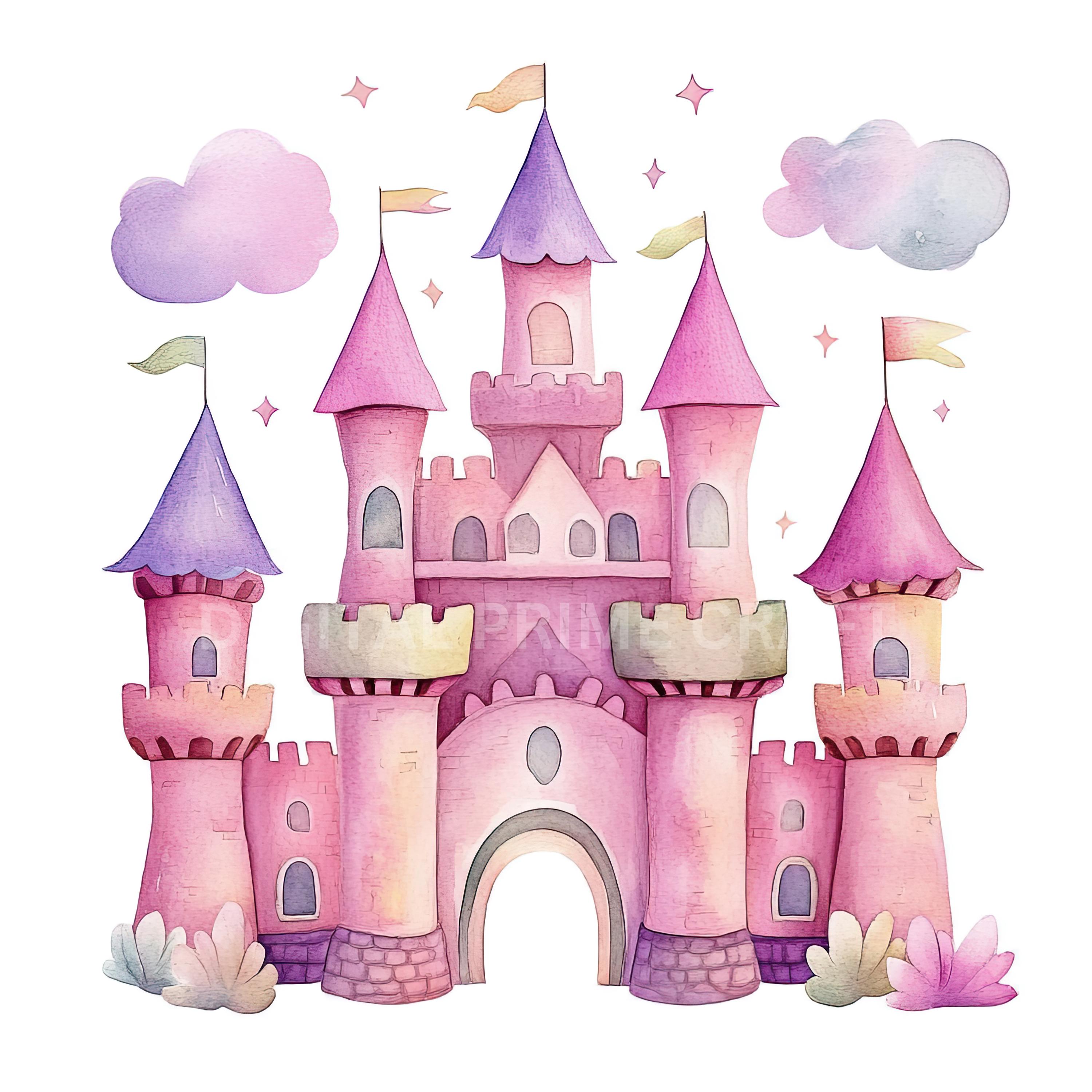10 Magical Princess Fairytale Castle Clipart, High Quality Jpgs ...