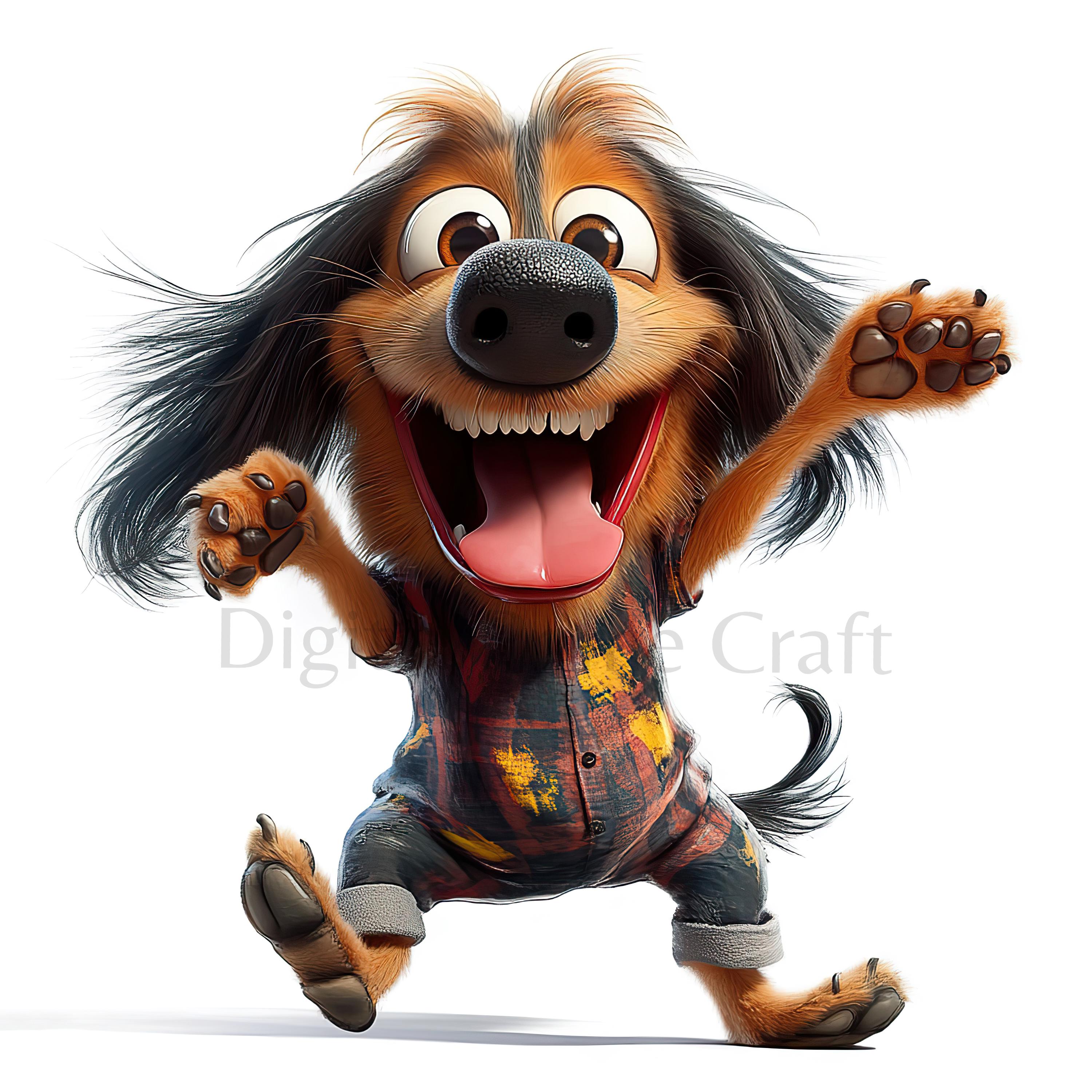 12 Crazy Dog Clipart, Funny Animal Clipart, Dog Clipart, High Quality ...