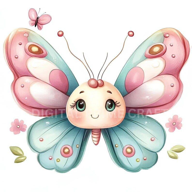 10 Butterfly Clipart, Cute Butterfly, Watercolor Clipart, High Quality ...