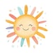 10 Sun Clipart, Happy Sun, Nursery Decor, High Quality Jpgs, Digital ...