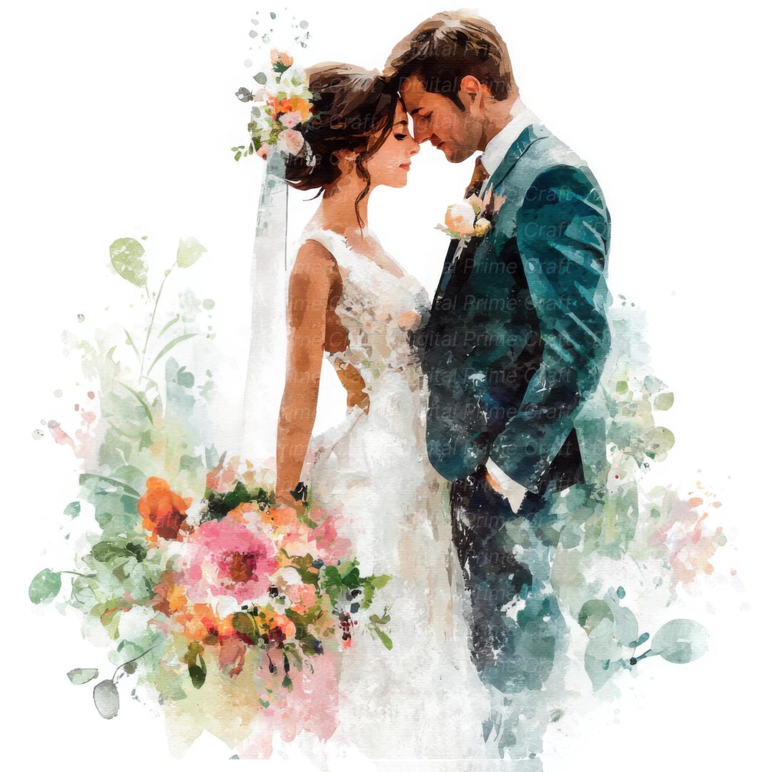 10 Wedding Clipart, Bride and Groom, High Quality Jpgs, Wedding ...