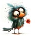 10 Crazy Bird Clipart, Funny Bird Clipart, High Quality Jpgs, Digital ...