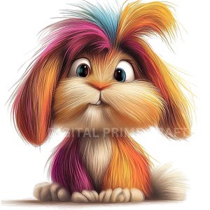 10 Colorful Bunny Clipart, Rabbit Clipart, High Quality Jpgs, Digital ...
