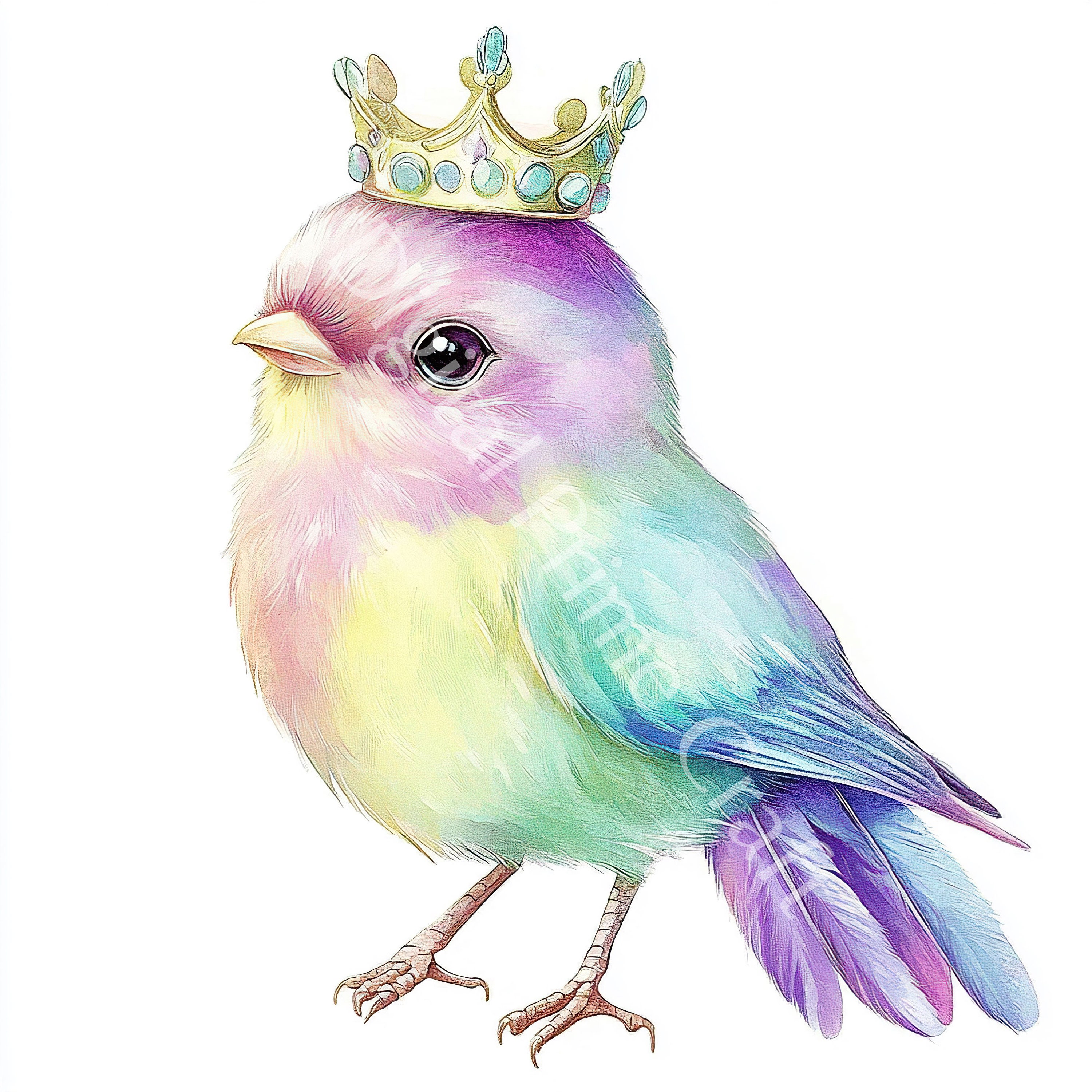 10 Bird Clipart, Cute Bird, High Quality Jpgs, Digital Download ...