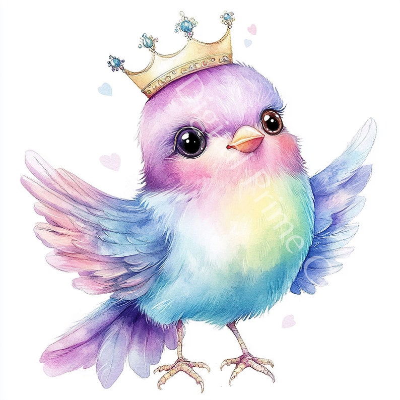 10 Bird Clipart, Cute Bird, High Quality Jpgs, Digital Download ...