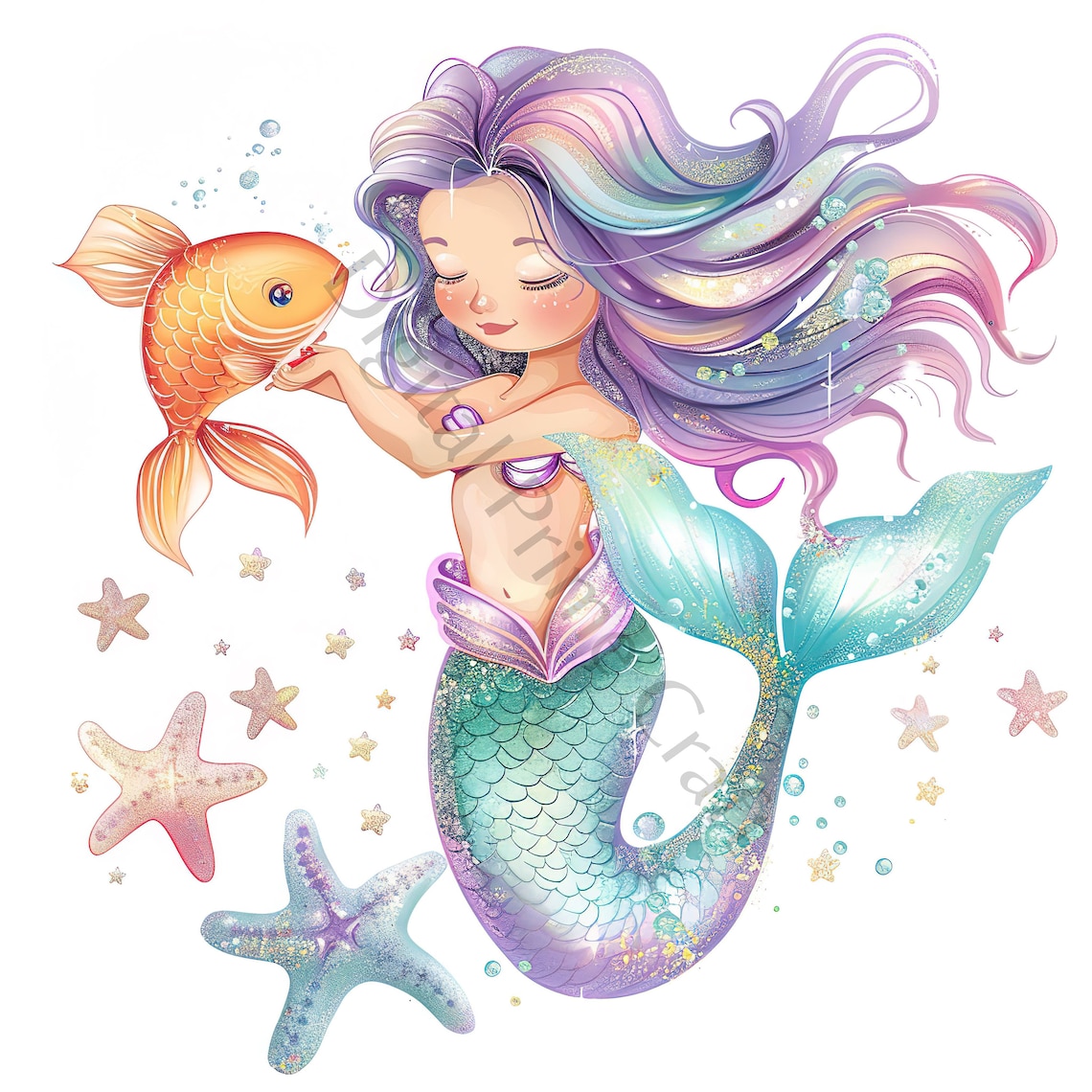 10 Mermaid Clipart, Mermaid Images, High Quality JPG Files, Digital ...