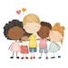 10 School Kids Clipart, Happy Kids Clipart, High Quality Jpgs, Digital ...