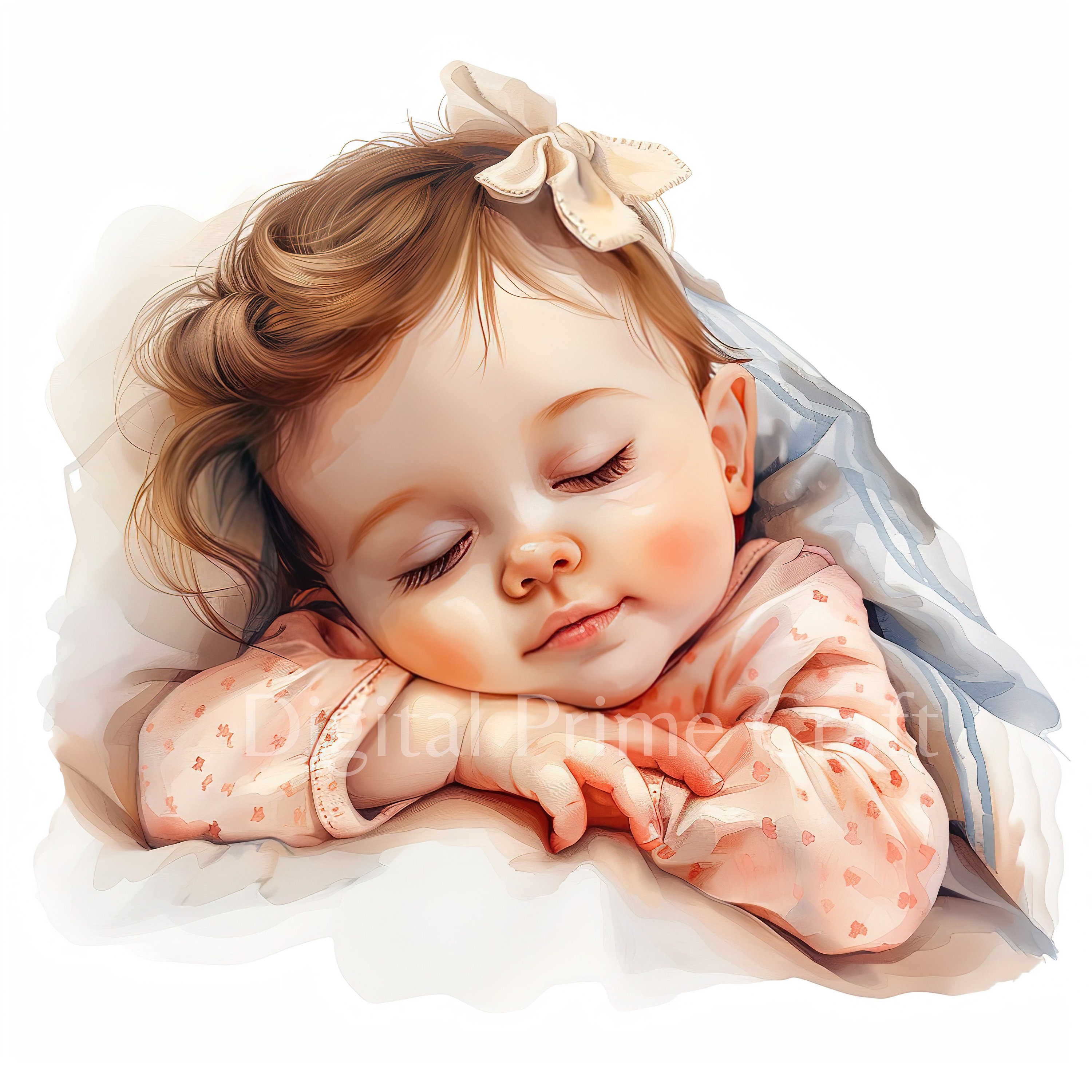 10 Baby Clipart, Newborn Baby Girl Clipart, Nursery Print, High Quality ...