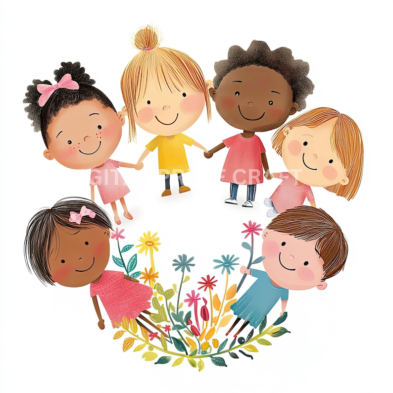 10 School Kids Clipart, Happy Kids Clipart, High Quality Jpgs, Digital ...