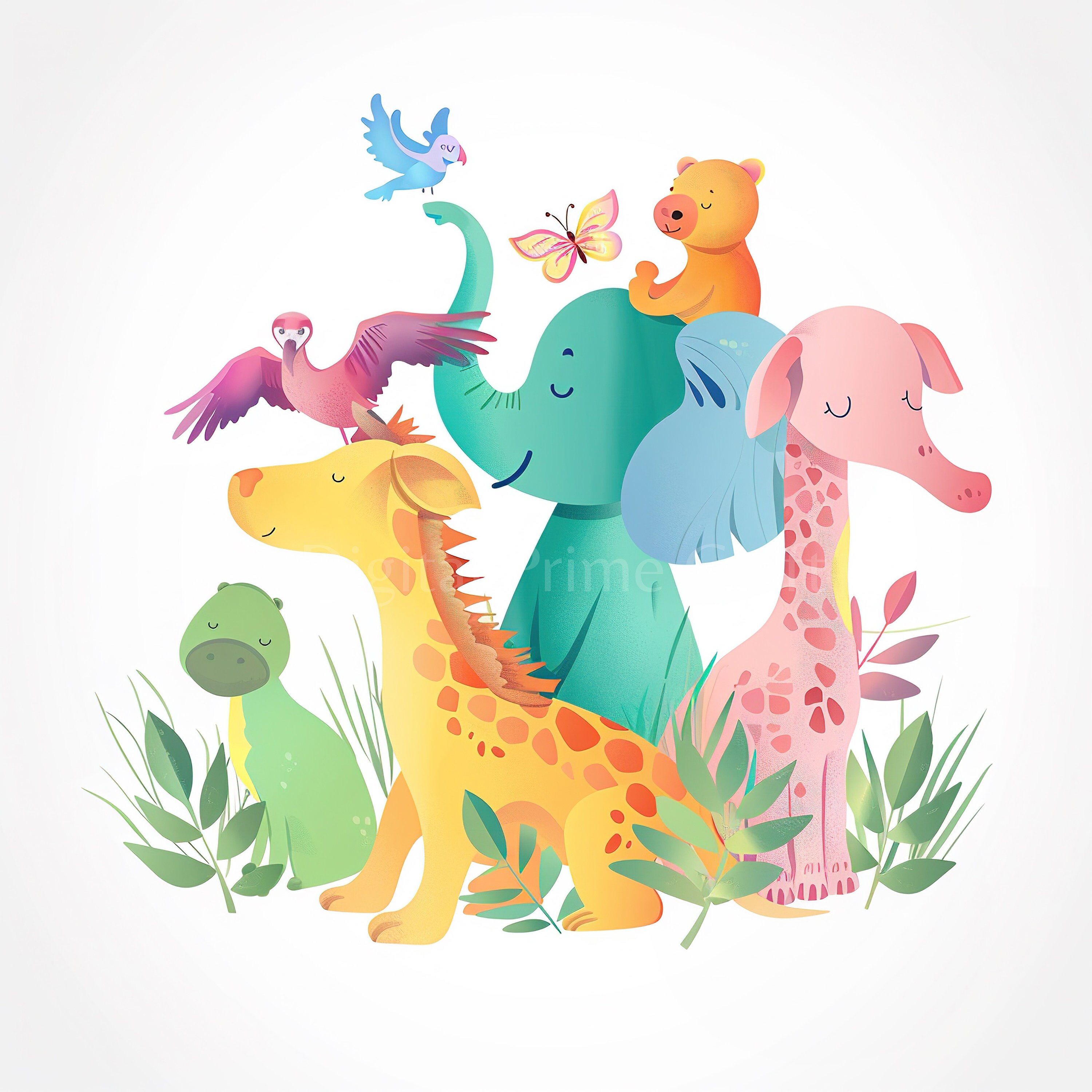 10 Safari Animals Clipart, High Quality Jpgs, Digital Download ...