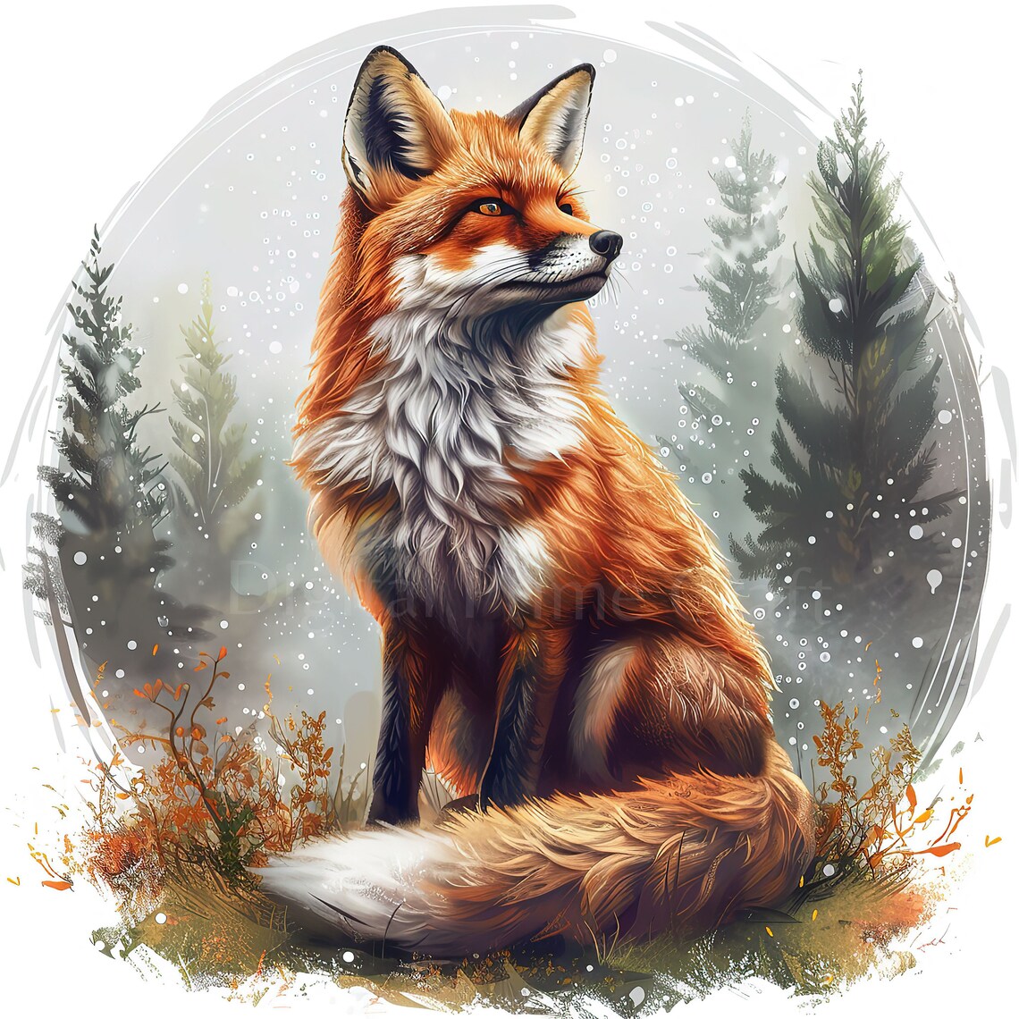 12 Fox Clipart, High Quality Jpgs, Digital Download, Watercolor Clipart ...