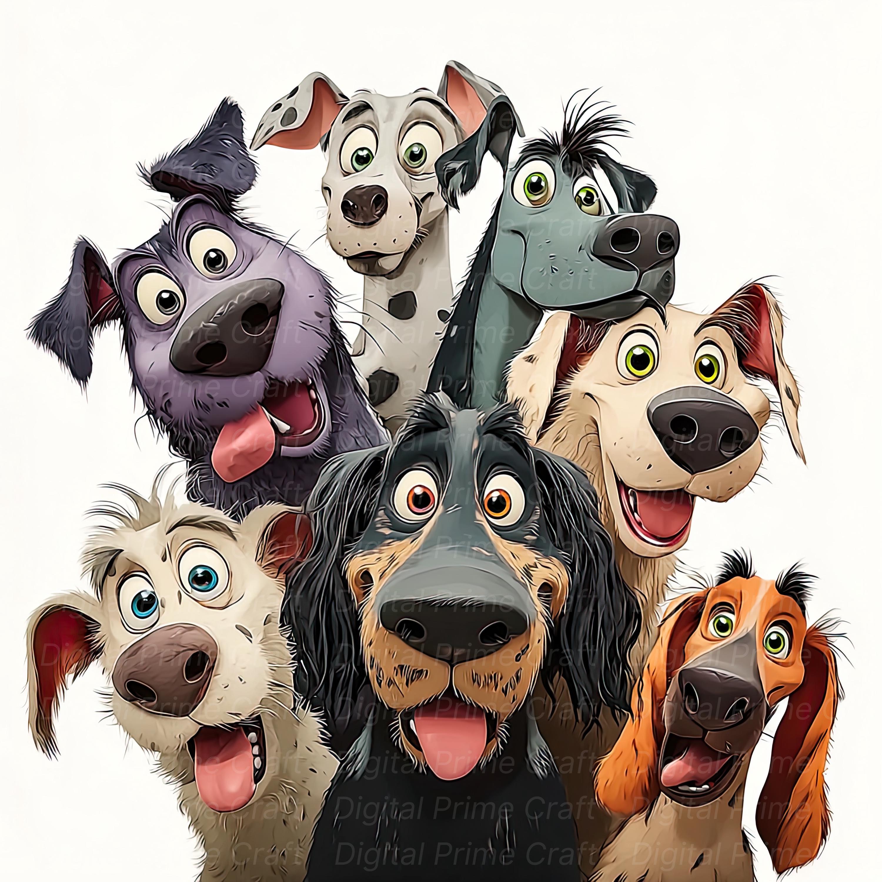 10 Dogs Clipart, Funny Animal Clipart, Funny Dog, High Quality Jpgs ...