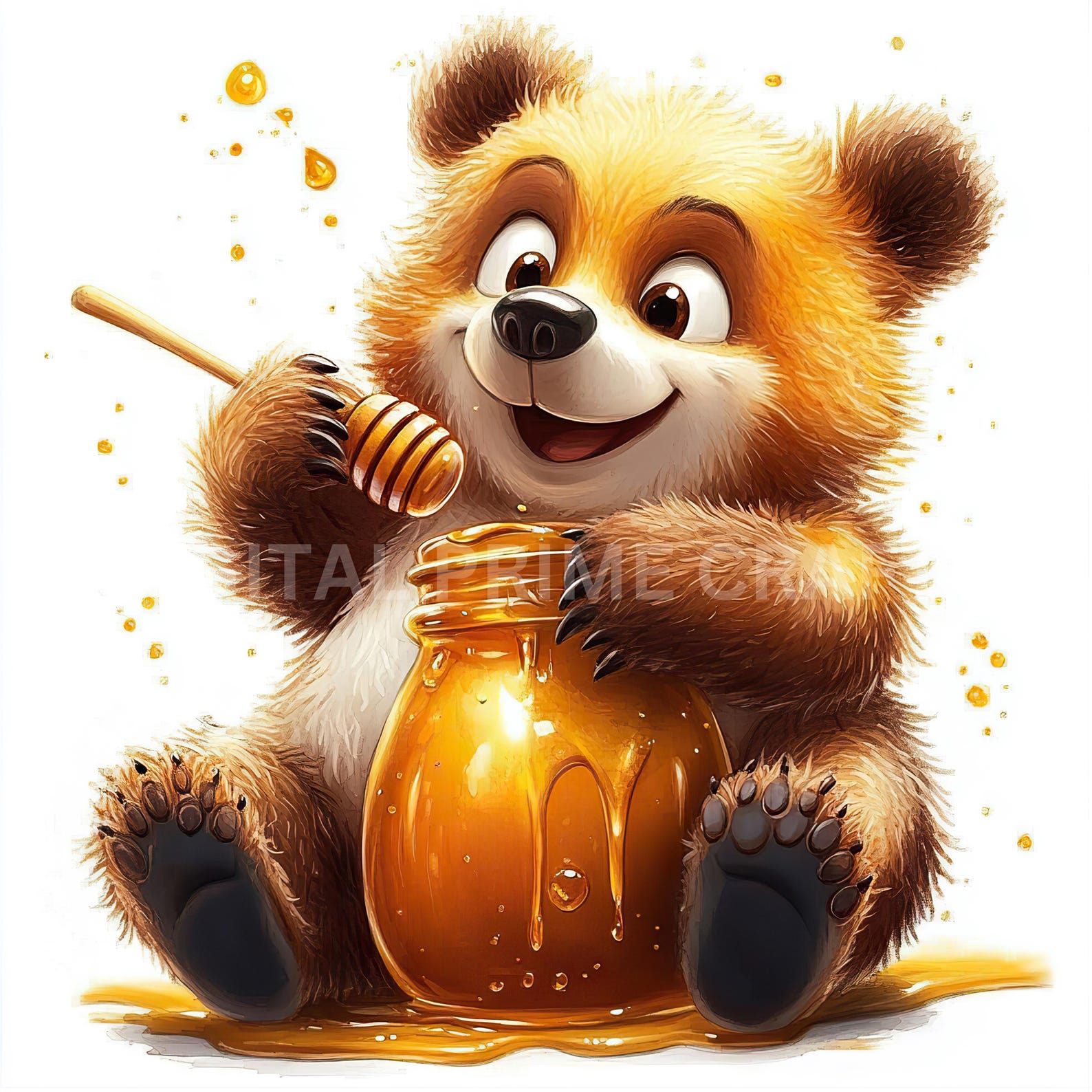 10 Honey Bear Clipart, Bear Clipart, Honey Clipart, High Quality Jpgs ...