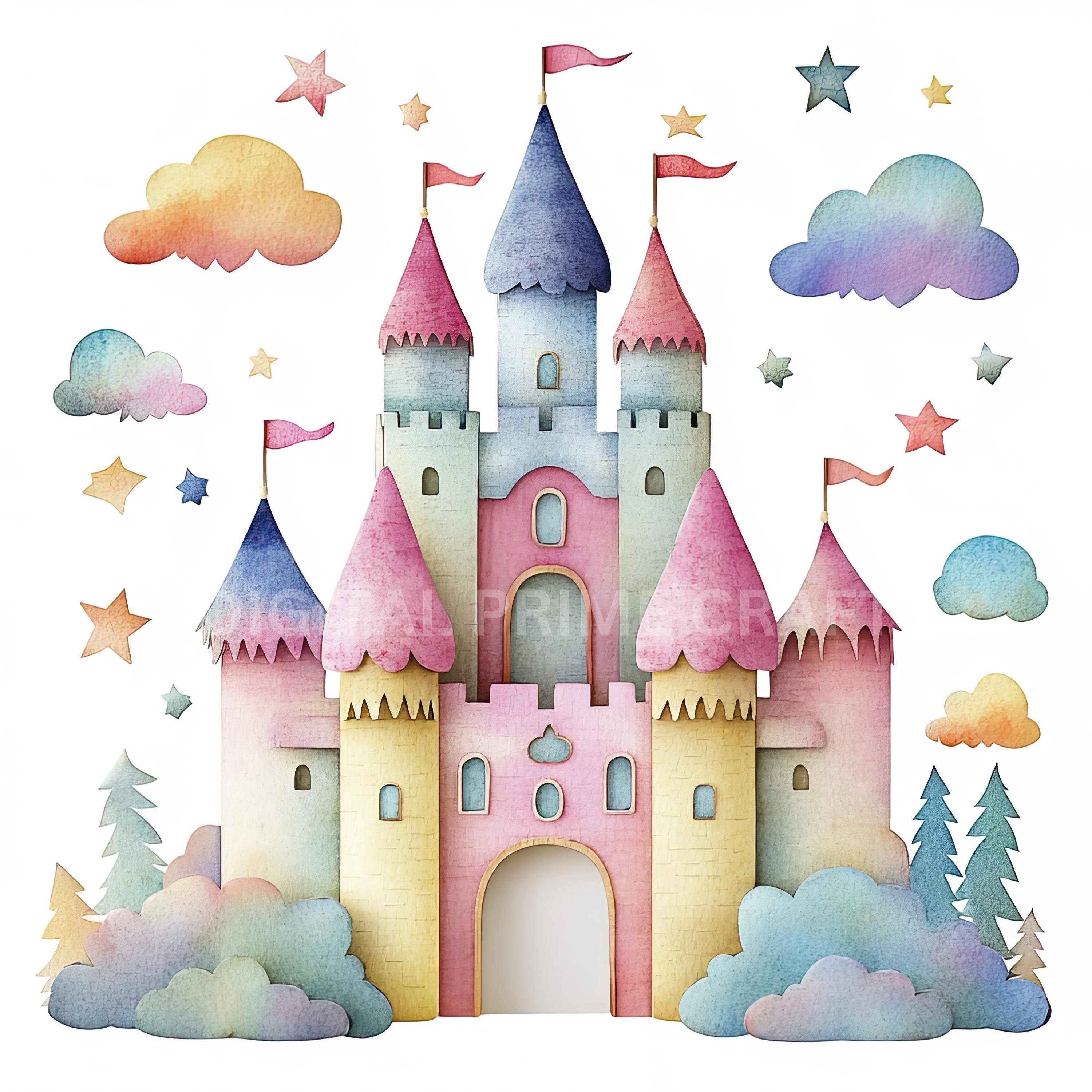 10 Magical Princess Fairytale Castle Clipart, High Quality Jpgs ...
