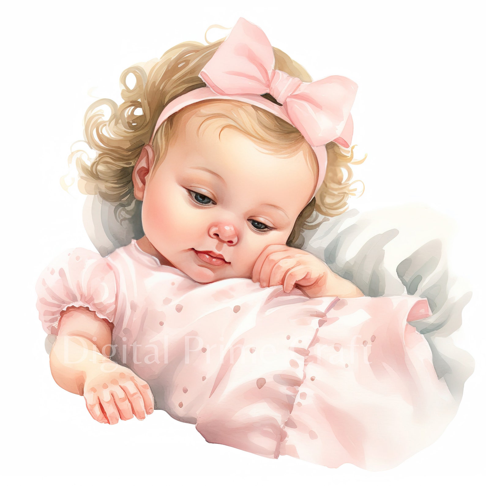 10 Baby Clipart, Newborn Baby Girl Clipart, Nursery Print, High Quality ...