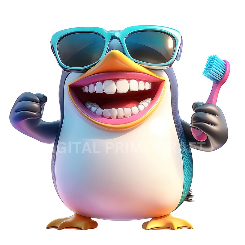 12 Funny Animal Brushing Teeth Clipart, Cute Animal, High Quality Jpgs ...