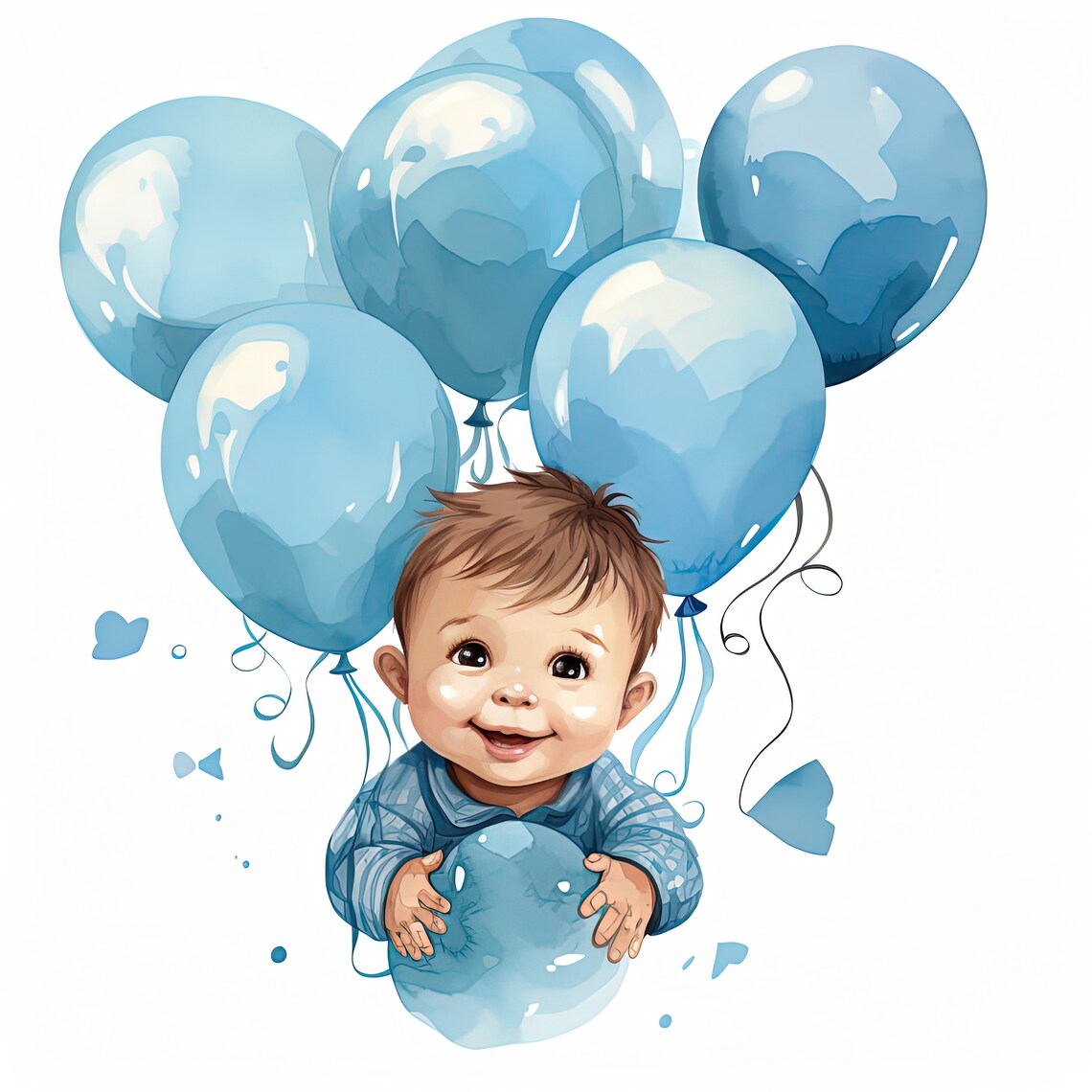 Baby Boy Clipart, 5 High Quality JPG Files, Digital Download ...